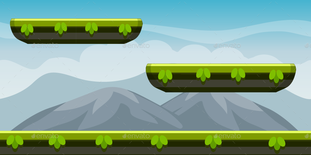 10 Platformer Game Backgrounds Set 02, Game Assets | GraphicRiver